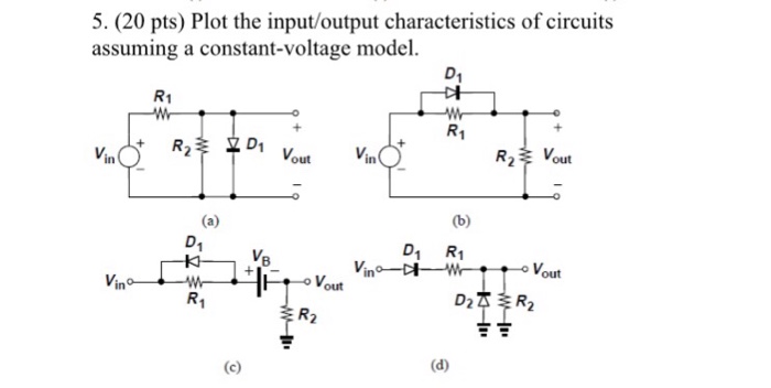 Solved Plot The Inputoutput Characteristics Of Circuits