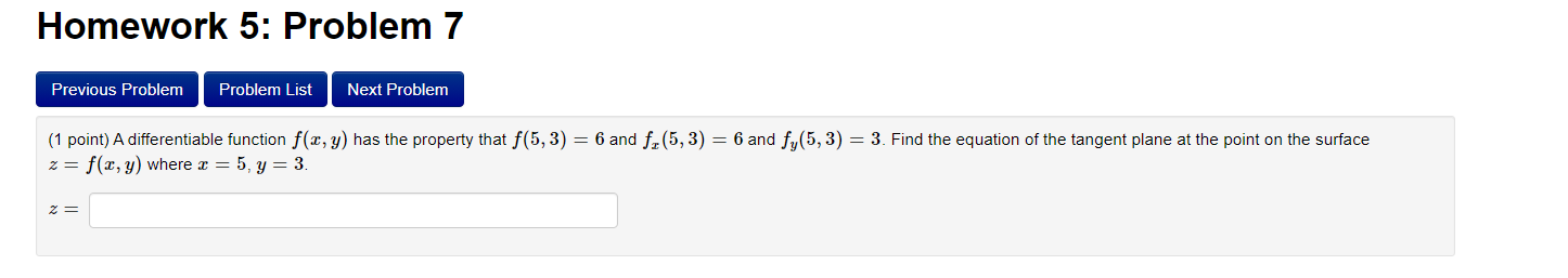 Solved Homework 5: Problem 7 Previous Problem Problem List | Chegg.com