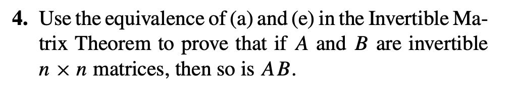 Solved 4. Use the equivalence of (a) and (e) in the | Chegg.com