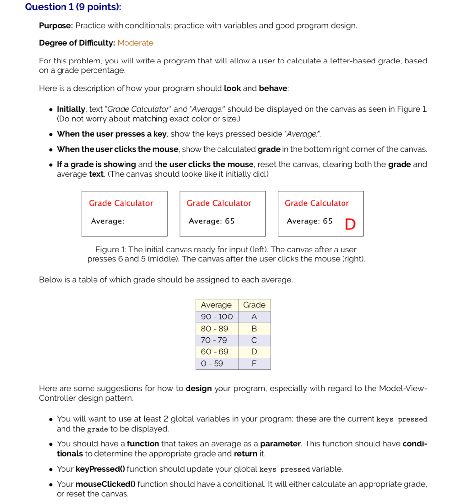 Question 1 (9 points): Purpose: Practice with | Chegg.com