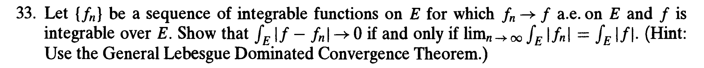 Solved 33. Let {fn} be a sequence of integrable functions on | Chegg.com
