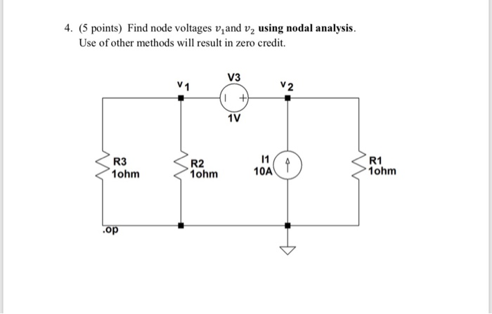 Solved 4. (5 points) Find node voltages vand v2 using nodal | Chegg.com