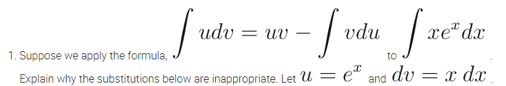Solved udv = UU I ve vdu to 1. Suppose we apply the formula, | Chegg.com