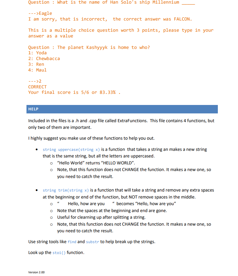 Solved CS132 - PROGRAMMING ASSIGNMENT POLYMORPHIC TRIVIA | Chegg.com