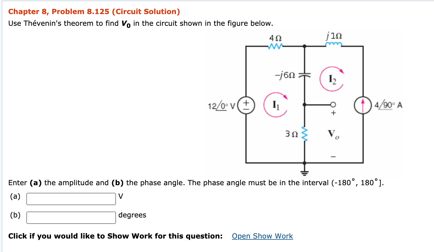 Solved Chapter 8 Problem 8125 Circuit Solution Use 4237
