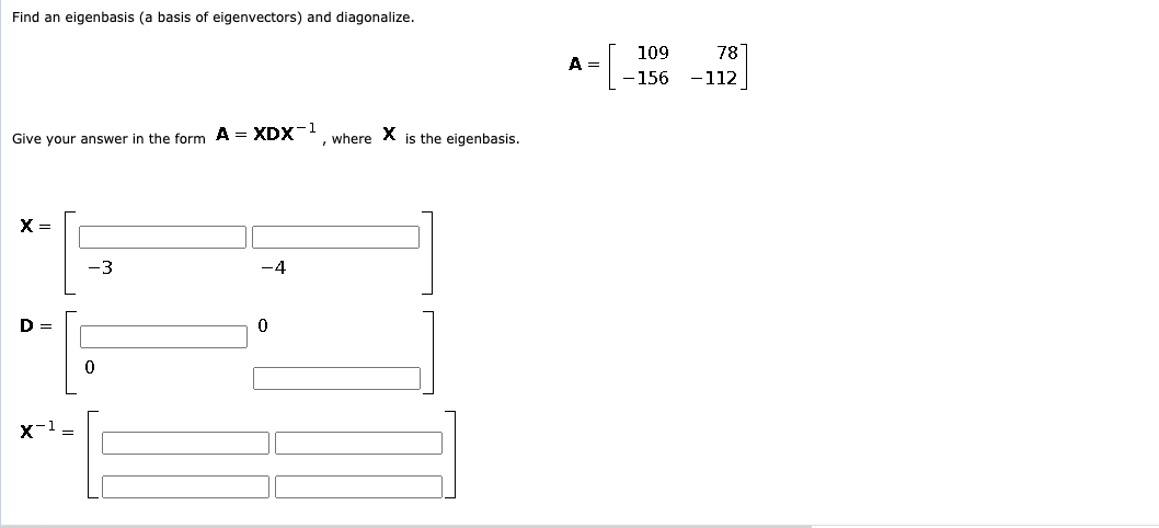Solved Find an eigenbasis (a basis of eigenvectors) and | Chegg.com
