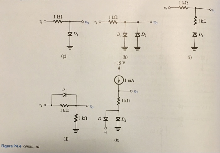 Solved 4.4 In each of the ideal-diode circuits shown in Fig. | Chegg.com