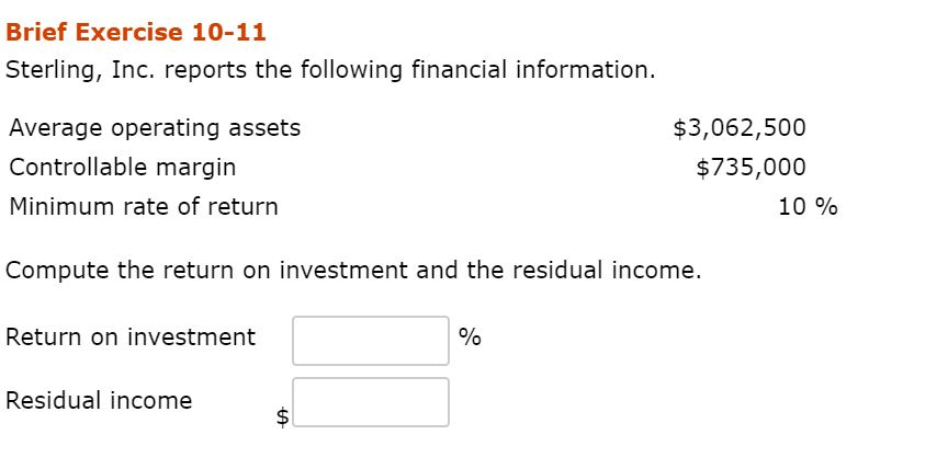Solved Brief Exercise 10-11 Sterling, Inc. reports the | Chegg.com Solved Brief Exercise 10-11 Sterling, Inc. reports the | Chegg.com