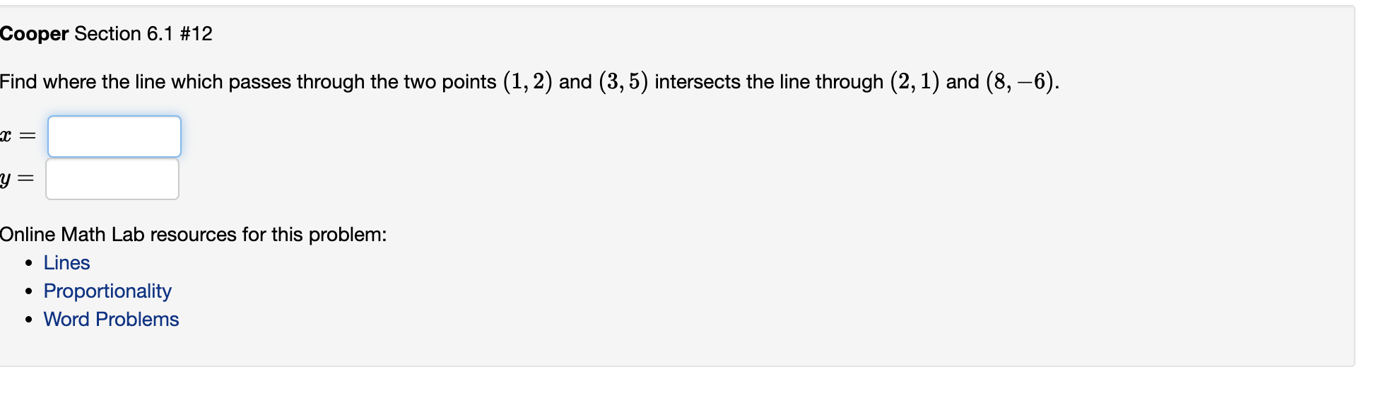 Solved Find where the line which passes through the two | Chegg.com