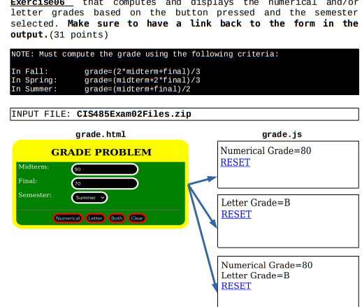 Solved Exercise06 and/or computes displays letter grades | Chegg.com