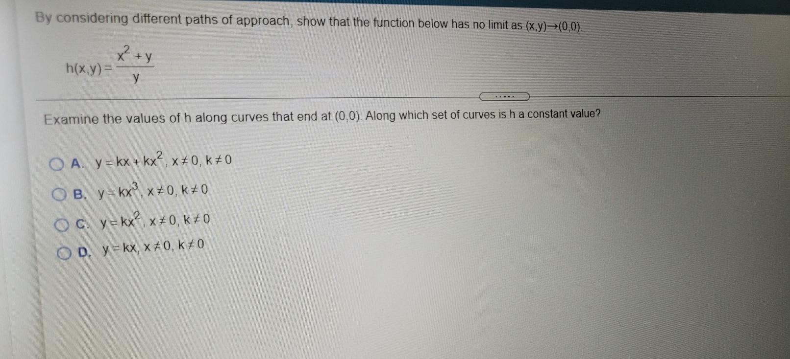 Solved By considering different paths of approach, show that | Chegg.com