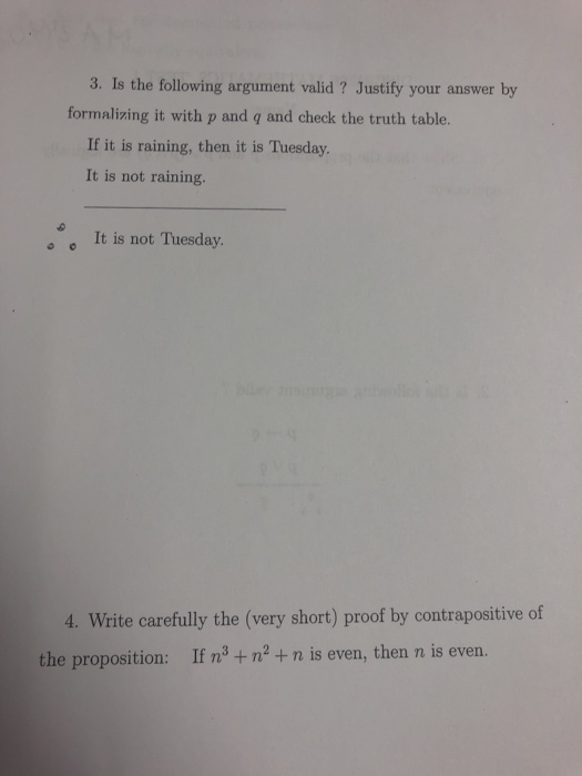 Solved 3. Is the following argument valid ? Justify your | Chegg.com