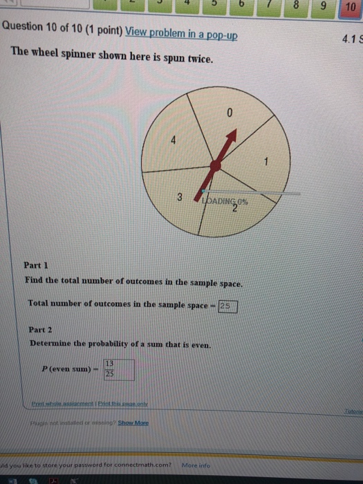 Solved 5 6 8 9 10 Question 10 of 10 (1 point) View problem | Chegg.com
