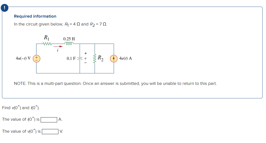 Solved Required information In the circuit given below, | Chegg.com