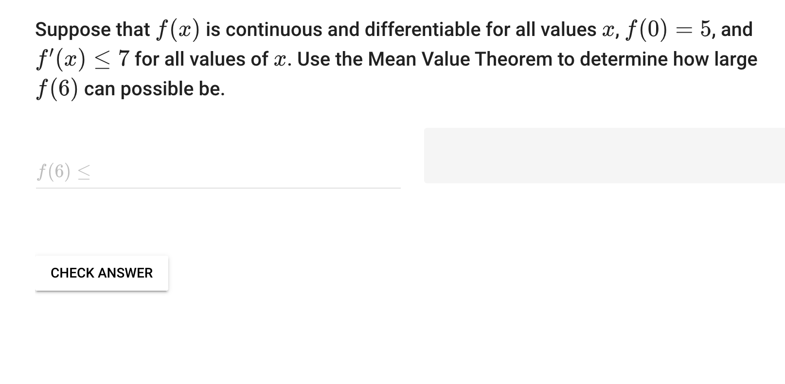 Solved Suppose that f(x) ﻿is continuous and differentiable | Chegg.com