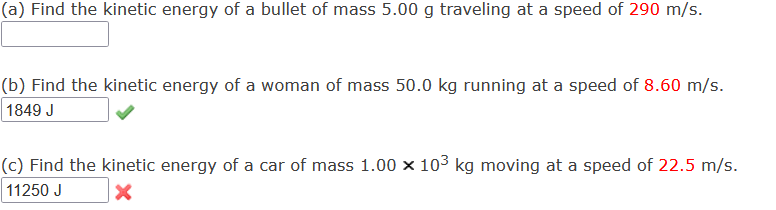 Solved (a) Find the kinetic energy of a bullet of mass 5.00 | Chegg.com