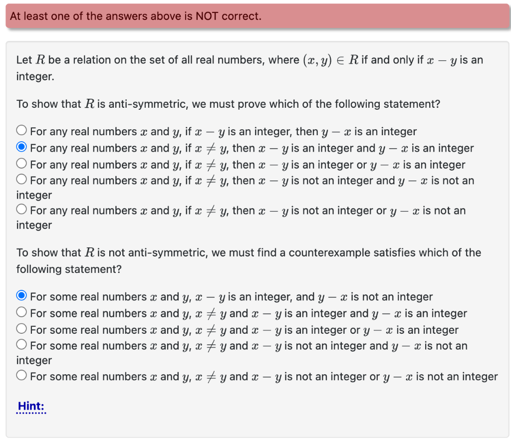 Solved Let R be a relation on the set of all real numbers, | Chegg.com
