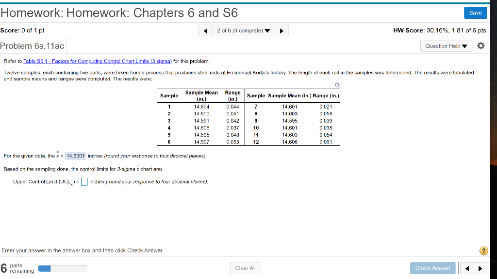 Solved Homework Homework Chapters 6 And S6 Save Score 0