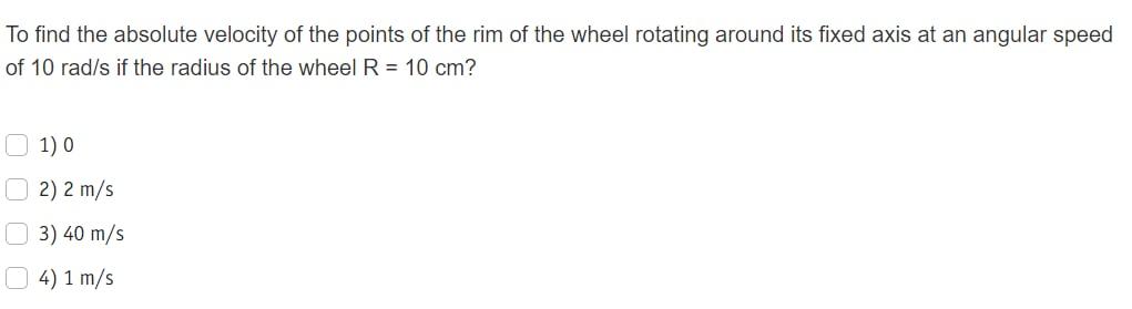 Solved To find the absolute velocity of the points of the | Chegg.com