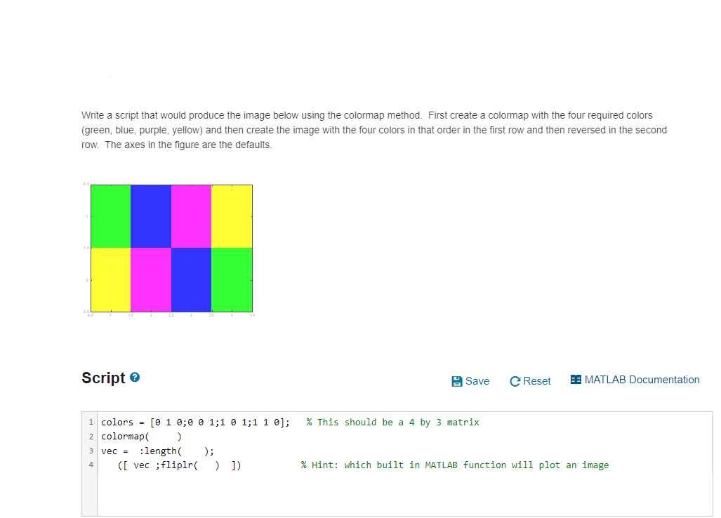 Solved Write a script that would produce the image below | Chegg.com
