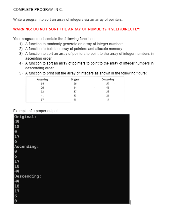 Solved Complete Program In C Please Detailed Comments 