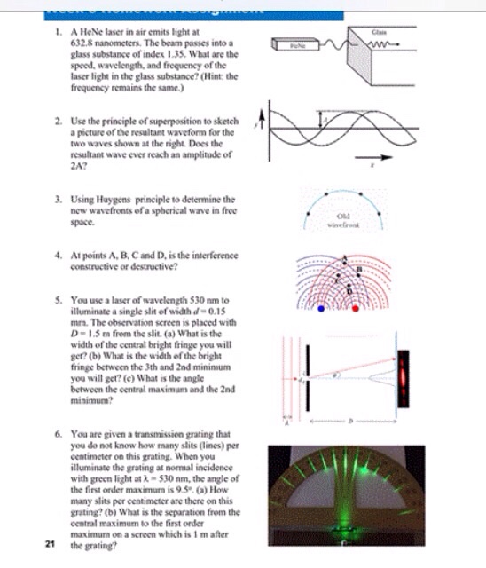 Solved A HeNe laser ส, air emits light at 632.8 nanometers. | Chegg.com