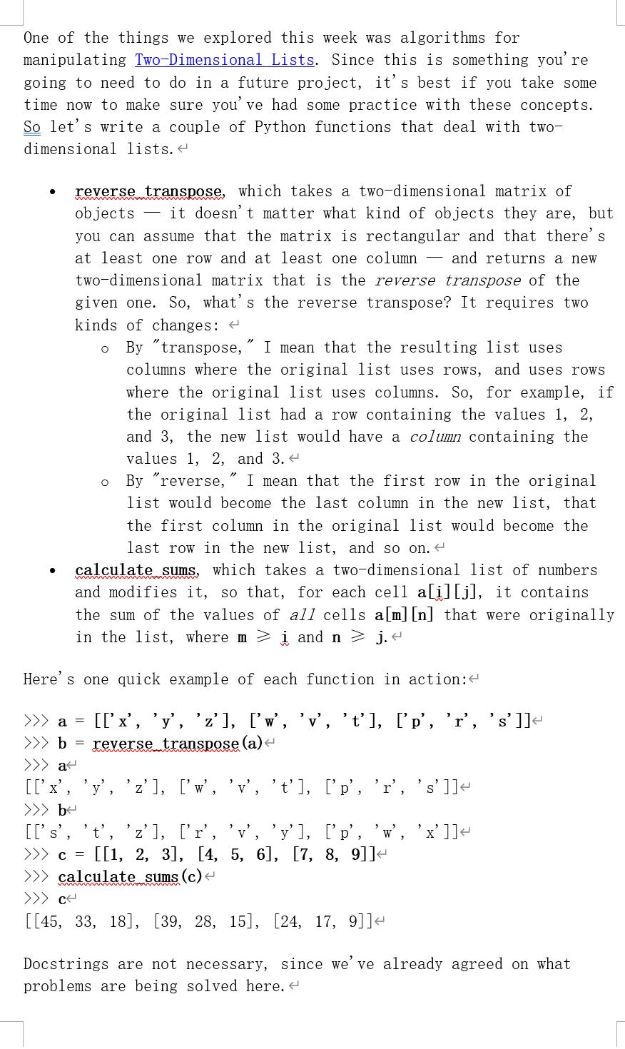 Solved One of the things we explored this week | Chegg.com