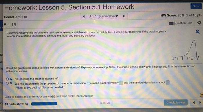 Solved B Homework Lesson 5 Section 5 1 Homework Hw Score