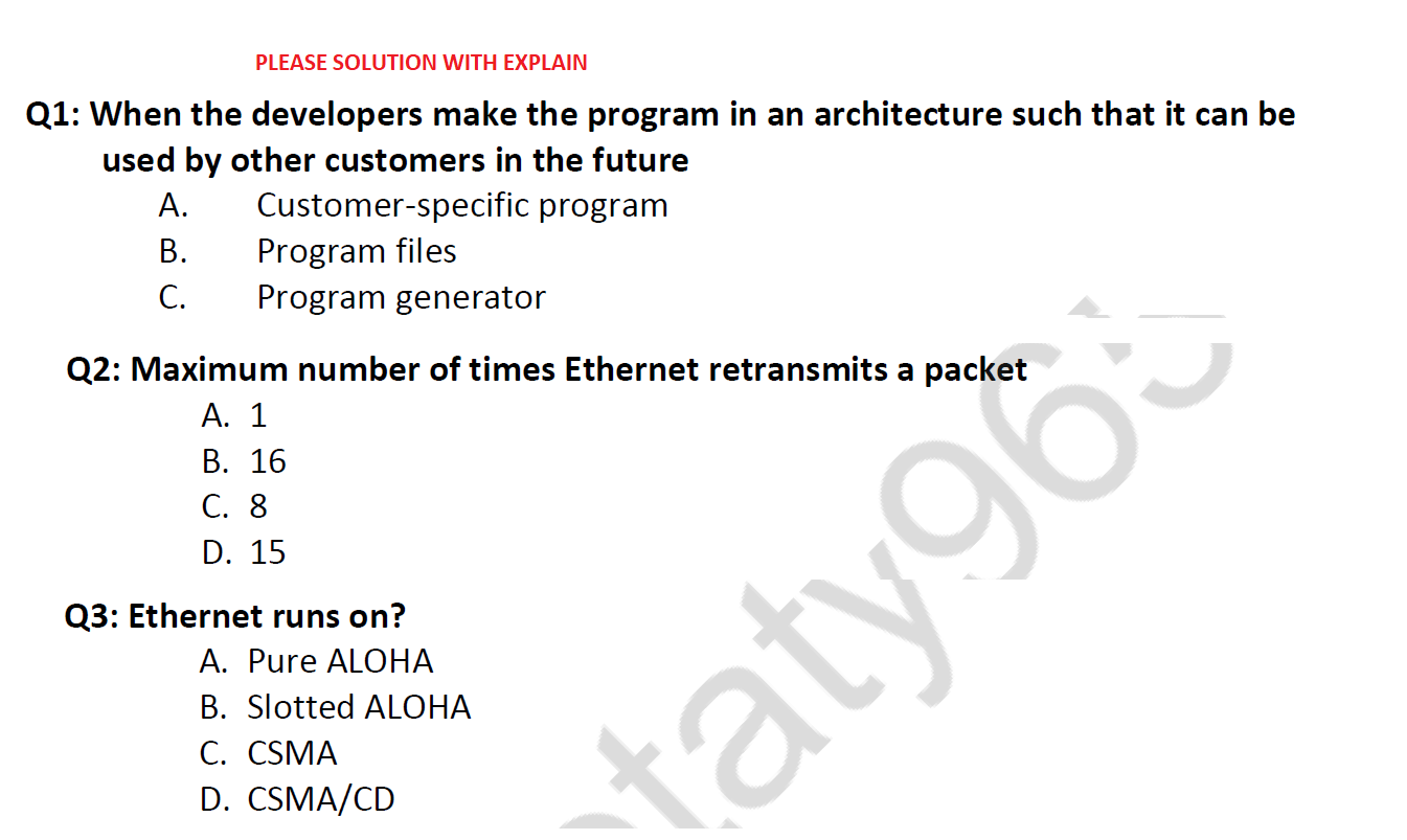 Solved Q1: When the developers make the program in an | Chegg.com