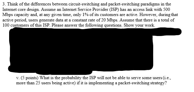Solved 3. Think of the differences between circuit-switching | Chegg.com