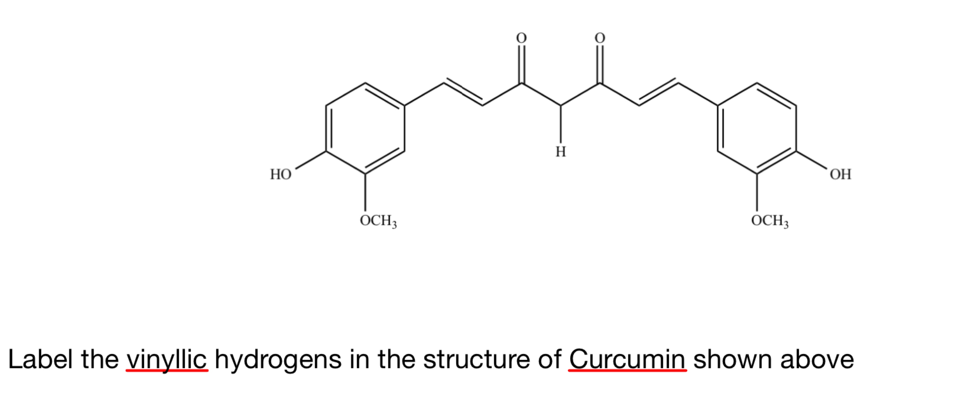 Solved Label the vinyllic hydrogens in the structure of | Chegg.com