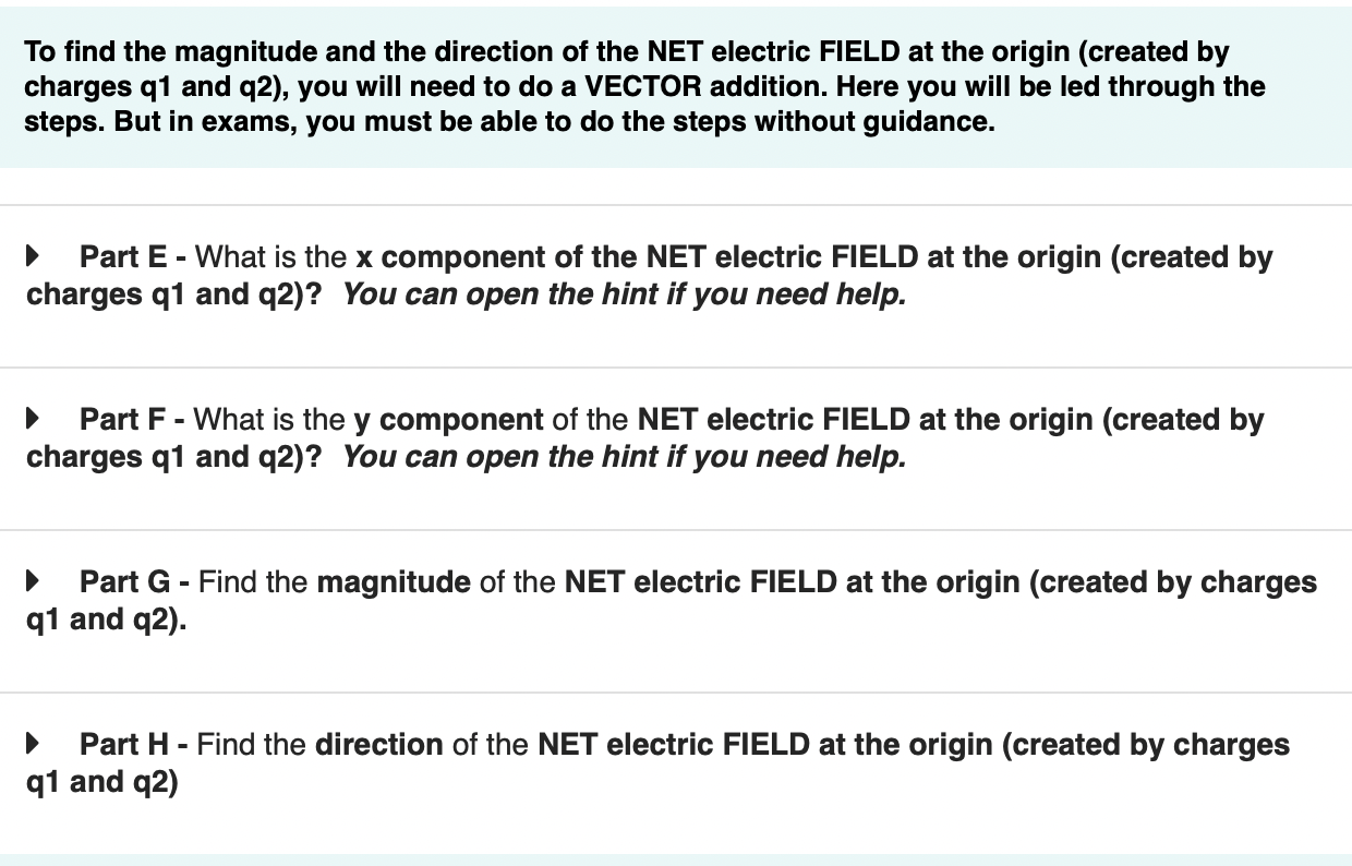 [solved] Electric Field Vector Due To Created By A