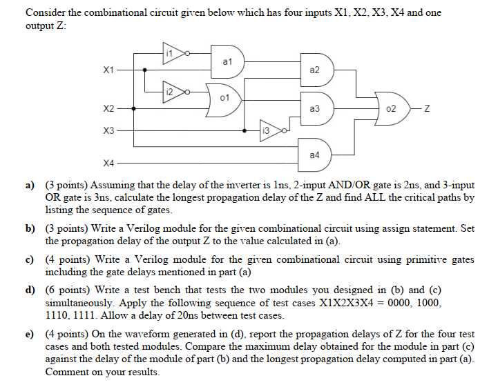 Solved Consider the combinational circuit given below which | Chegg.com