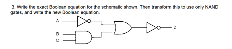 Solved . Write the exact Boolean equation for the schematic | Chegg.com