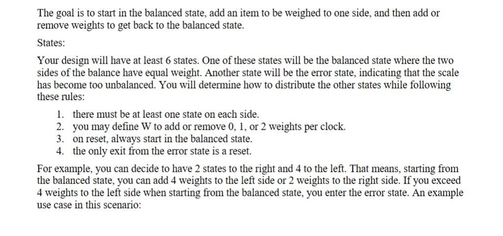 Solved Balance Indicator Project Summary Read this entire | Chegg.com