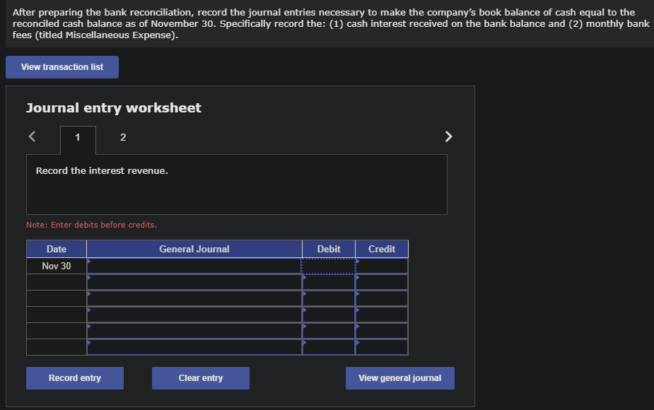 Solved 1. After preparing the bank reconciliation, record | Chegg.com