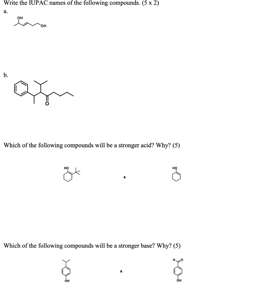 Solved . Please help me understand this ochem assignment. | Chegg.com