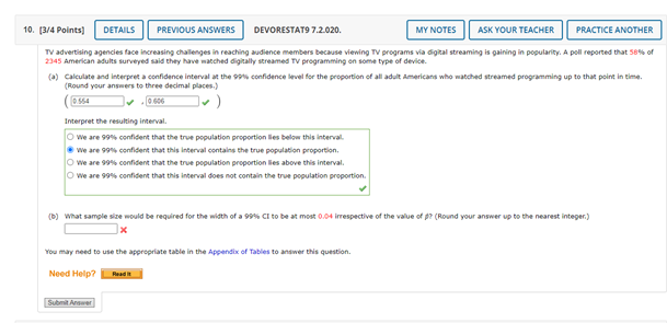 Solved Just need part b please What sample size would be | Chegg.com