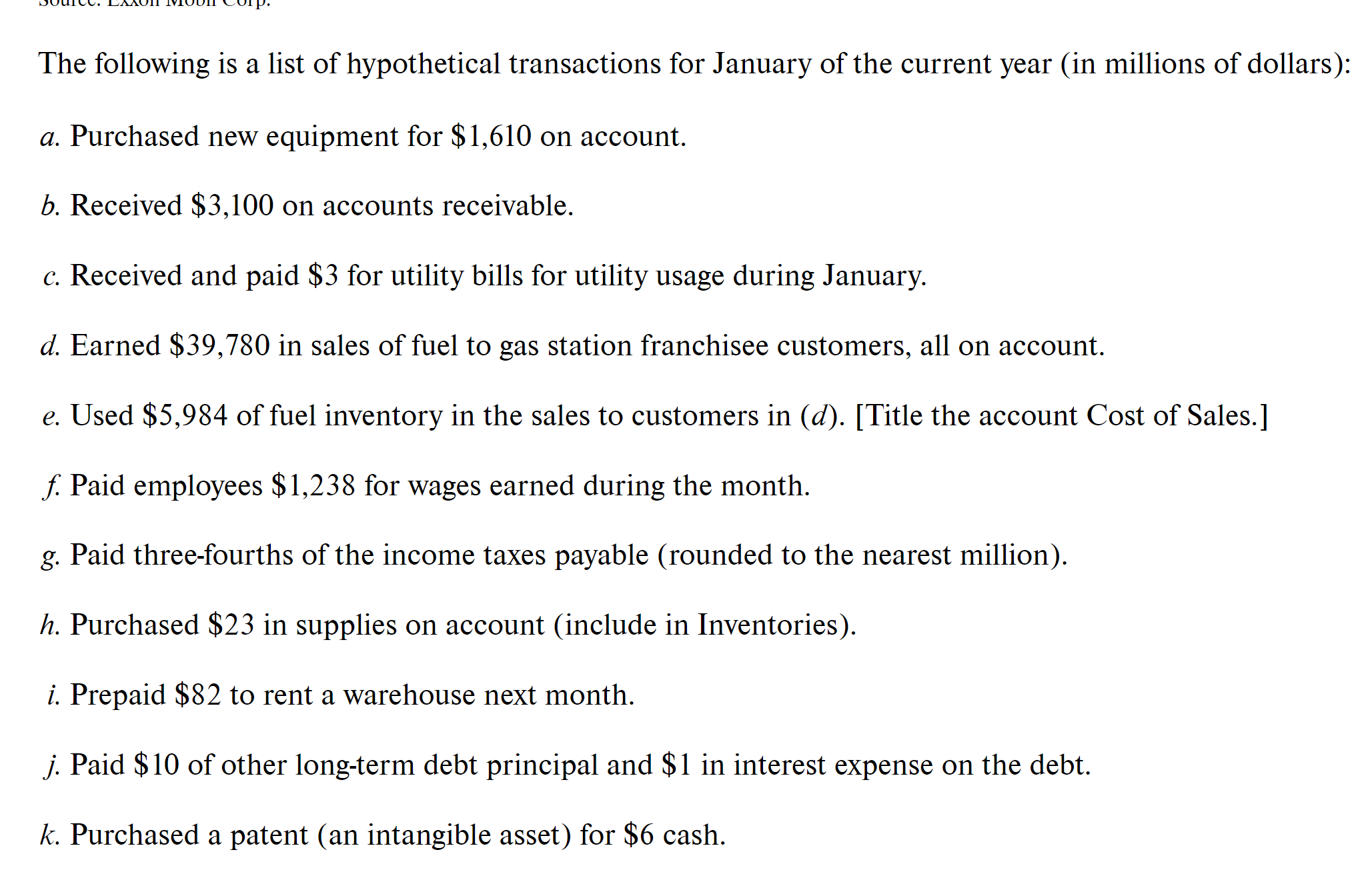 Solved Analyzing the Effects of Transactions Using | Chegg.com