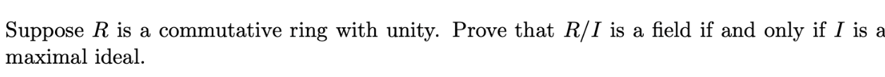 Solved Suppose R is a commutative ring with unity. Prove | Chegg.com