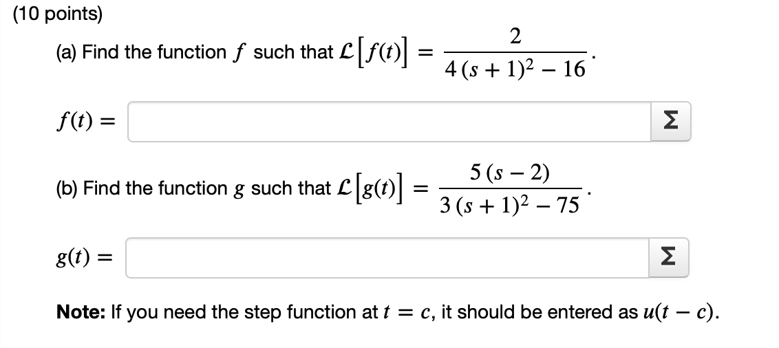 Solved (a) Find the function f such that | Chegg.com