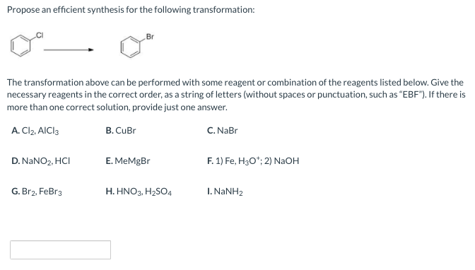 Solved Propose an efficient synthesis for the following | Chegg.com