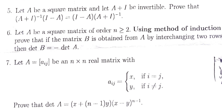 Solved Let Λ ﻿be a square matrix and let Λ+I be invertible. | Chegg.com