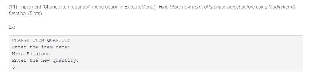 This program extends the earlier "Online shopping | Chegg.com