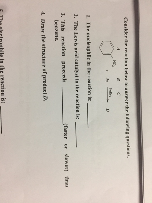 Solved Consider the reaction below to answer the following | Chegg.com Solved Consider the reaction below to answer the following | Chegg.com
