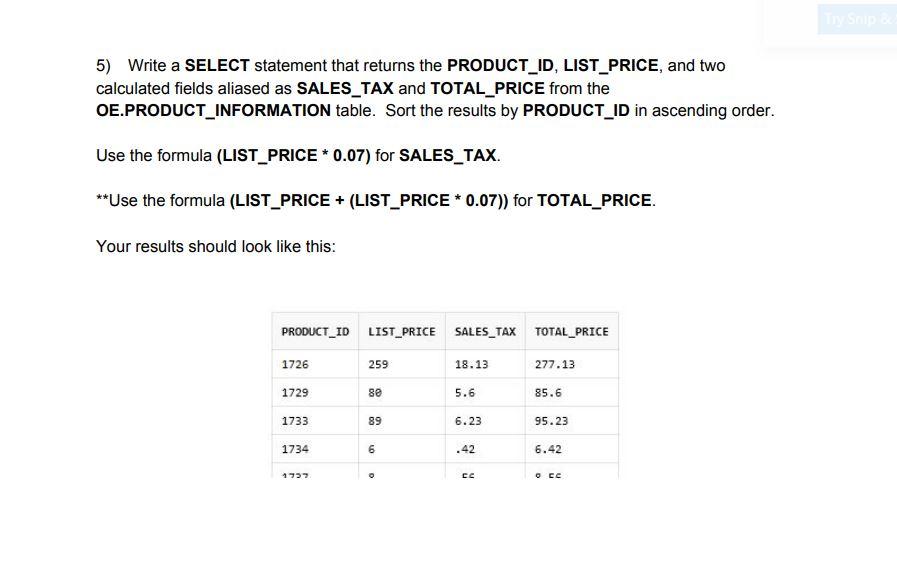 Solved SQL Review Enter and run your own SELECT statements | Chegg.com