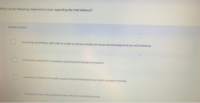 Solved Which of the following statement is true regarding | Chegg.com