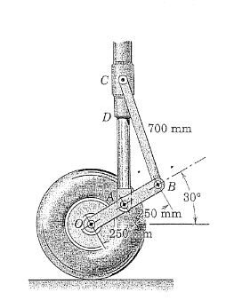 Solved The aircraft landing gear consists of a spring | Chegg.com