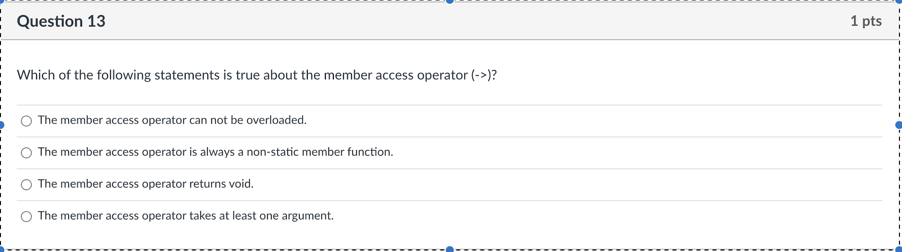 Solved Question 13 1 pts 1 1 1 Which of the following | Chegg.com