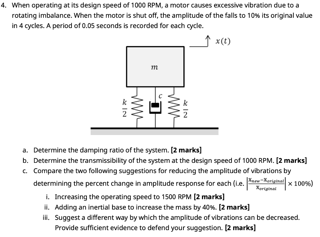 Solved 4. When operating at its design speed of 1000 RPM, a | Chegg.com